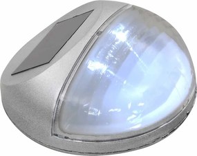 Zahradní nástěnné solární lampy LED 24 ks kulaté stříbrné 277140