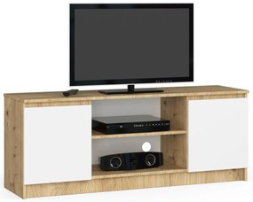 TV stolek Beron 140 cm dub artisan/bílý