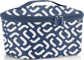 Chladící taška Coolerbag Pocket Signature S bílo-tmavě modrá