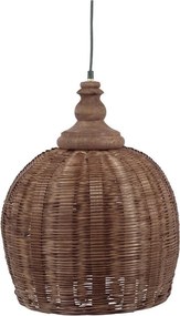 Přírodní antik závěsné světlo lampa z proutěného ratanu - Ø 34*52cm/ E27/ 25W