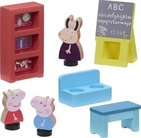 CHARACTER Dřevěná škola Prasátko Peppa / Dřevěná hračka / 8 dílů s fig