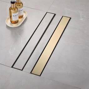 Rea Neox, nerezový odtokový žlab 70 cm, zlatá matná, REA-G4893