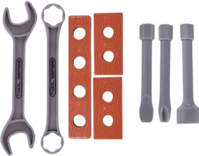 LEAN Toys Dílna malého mistra se stolní vrtačkou, nářadím a příslušenstvím 18 ks