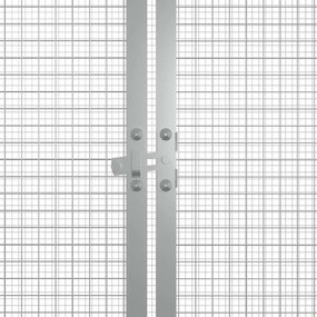 Klec pro kuřata antracitová 200 x 91 x 100 cm pozinkovaná ocel 171544