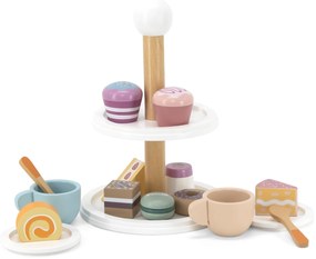Dřevěný stojan na dorty s cupcaky, sušenkami a kávou Viga PolarB
