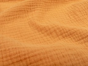 Biante Dětské mušelínové povlečení do postýlky Nature MSN-001 Hořčicově oranžové Do postýlky 90x140 a 50x70 cm
