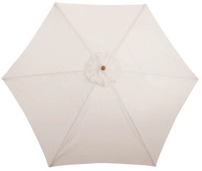 Slunečník Florida Ø 3m - polyester/dřevo - krém
