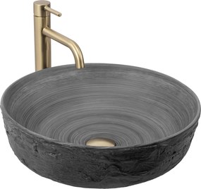 Rea Babilon Silver, umyvadlo na desku 420x420x130 mm, šedá, REA-U5417