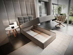 Čalouněná postel boxspring GLORIEN 80x200 cm purpurová Matrace: Matrace Bonell pružinová