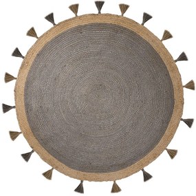 Flair Rugs koberce Kusový koberec Lunara Jute Circle Grey ROZMĚR: 150x150 (průměr) kruh