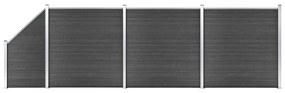Set plotového dílce WPC 619 x (105–186) cm černý,  3070439
