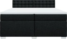 Box spring postel s matrací černá 200x200 cm textil 3286011