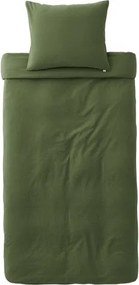 Zelené povlečení na jednolůžko s příměsí lnu 150x200 cm Elly – Ellos Home