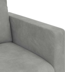 Set pohovek 2 ks Světle šedá samet 3407507
