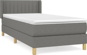 Box spring postel s matrací tmavě šedá 90x190 cm textil 3130394