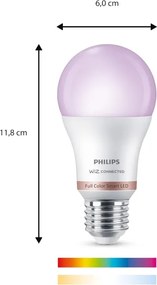 LED RGB Stmívatelná žárovka Philips SMART A60 E27/8,5W/230V 2200-6500K + DO