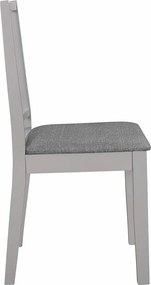 Jídelní židle s poduškami 6 ks šedé masivní dřevo 276407