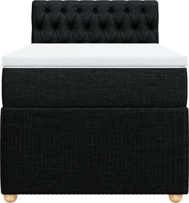 Box spring postel s matrací černá 90x190 cm textil 3287320