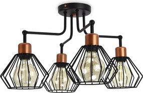 Lampa Stropní Svítidlo Loft Edison z drátu 720-4