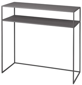 Tmavě šedý kovový konzolový stolek 35x85 cm Fera – Blomus