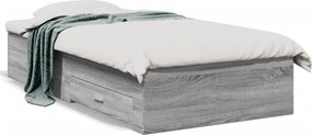 Rám postele se zásuvkami šedý sonoma 90x200 cm kompozitní dřevo 3280431