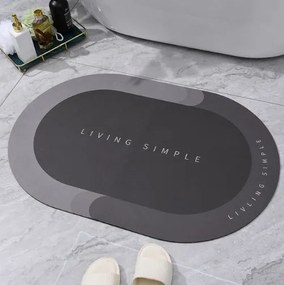 Rychleschnoucí koupelnová předložka - oválná Rozměr: 40x60 cm, Varianta: černá, Living Simple