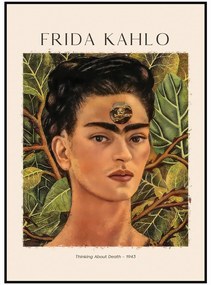 Frida Kahlo - Přemýšlení o smrti 30 x 40 cm