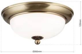 Orion - Stropní svítidlo EMPIRA 2xE14/40W/230V pr. 26,5 cm bronz