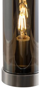 Stolní lampa z lahvového skla, kouřově šedá