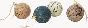Sada skleněných vánočních ozdob Marble, 4 díly
