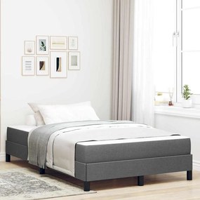 Postel s boxspringem Tmavě šedá 120 x 200 cm textil 3398480