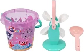 TEDDIES Sada na písek a k vodě / Kbelík, mlýnek a doplňky / plast / 17