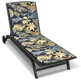 Bellatex Polstr na plážové lehátko potah na zip 55x195 cm Monstera