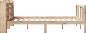 Rám postele s čelem 135 x 190 cm masivní borovice 3306700