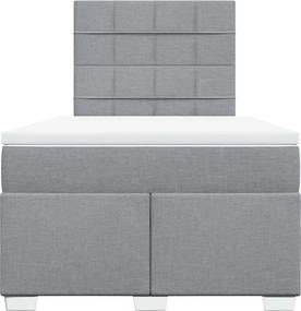 Box spring postel s matrací světle šedá 120 x 200 cm textil 3292755