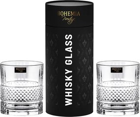 BOHEMIA PRESTIGE ELEGANTE SKLENICE NA WHISKY V TUBĚ 320ML SADA 2KS