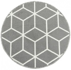 Protiskluzový koberec Cubes 19 světle šedý