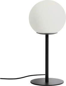 Bílá/černá stolní lampa se skleněným stínidlem (výška 35 cm) Brisia – Kave Home