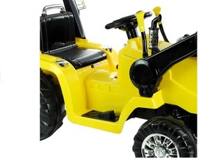 LEAN CARS Elektrický traktor s bagrem na baterie ZP1005 pro děti žlutý