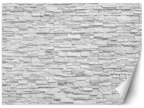 Gario Fototapeta Bílá kamenná zeď Materiál: Vliesová, Rozměry: 200 x 140 cm