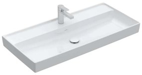 Villeroy & Boch Collaro - Umyvadlo nábytkové 100x47 cm, bez přepadu, otvor pro baterii, CeramicPlus, Stone White 4A33A2RW