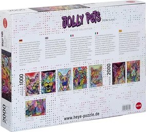 HEYE Puzzle Jolly Pets: Habešská kočka / 2000 dílků / 69 x 97 cm