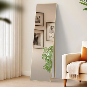 Zrcadlo Benicia 140x40 cm – zlatá lesklá