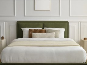 Zelená čalouněná čalouněná dvoulůžková postel s roštem 140x190 cm Mara – Bobochic Paris