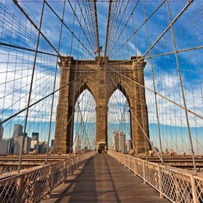Třídílná vliesová fototapeta Brooklynský most, rozměr 225x250cm, MS-3-0005