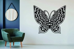 Lepy.cz Samolepka na zeď Motýl mandala Velikost (šířka x výška): 55x48cm, Barevná varianta: Ledová modrá