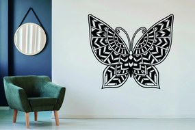 Lepy.cz Samolepka na zeď Motýl mandala Velikost (šířka x výška): l30x114cm, Barevná varianta: Jemná růžová