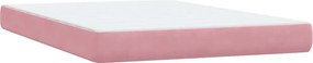 Box spring postel s matrací růžová 160x210 cm samet 3317534