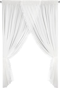 ZÁCLONA NA PÁSCE LORETA 400X250 CM BÍLÁ