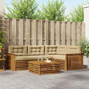 Venkovní pohovková souprava 5 ks Přirozená a Béžová 3373418